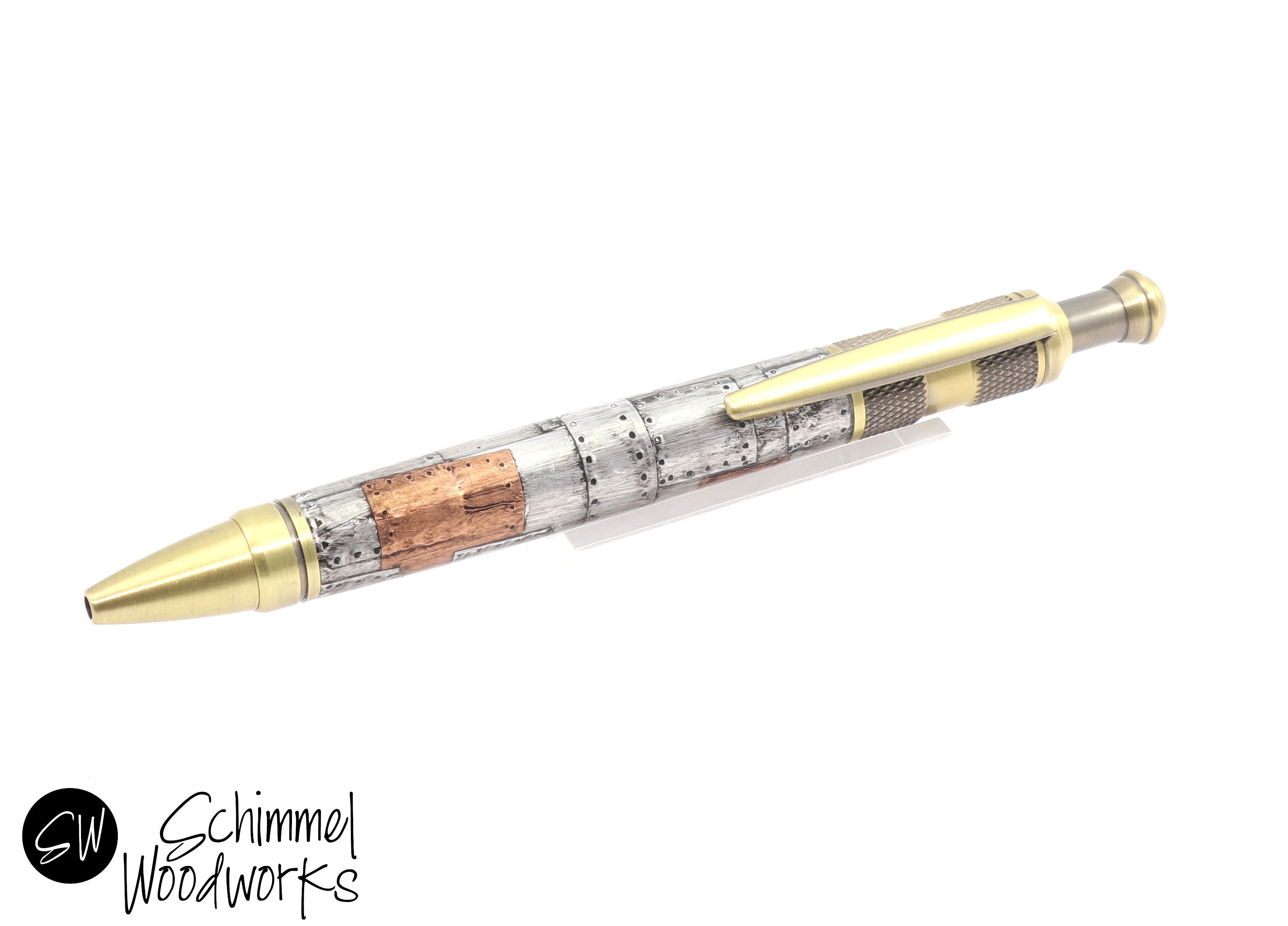 Steampunk Antique Brass Click Pen – Schimmel Woodworks